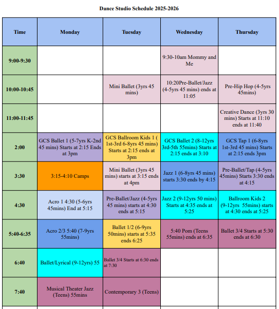 "With Grace Ballet" Pre Ballet/Jazz 2025/2026 - 4-5yr olds - Morning ...